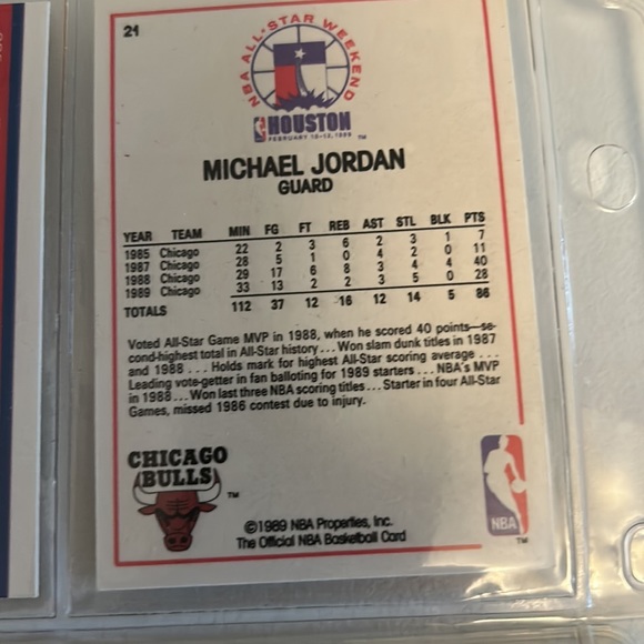 Other | 3 Michael Jordan Chicago Bulls Cards 1989 All Star Game And Nba ...